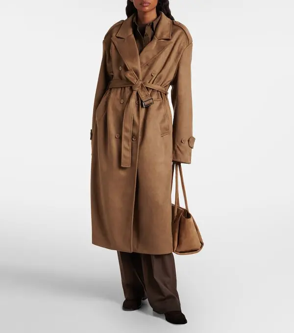 THE FRANKIE SHOP Pembroke Trench Coat - Brown