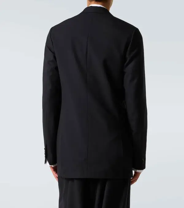 Dries Van Noten Double-breasted Wool And Silk Suit Jacket