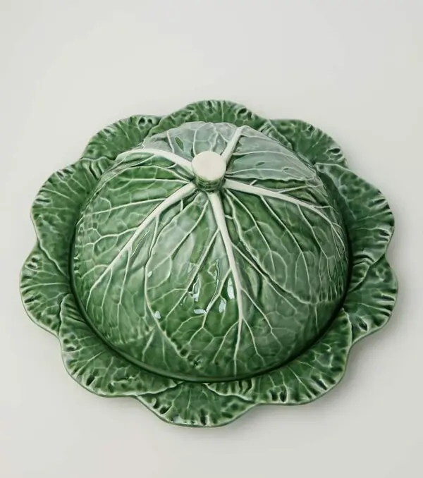 BORDALLO PINHEIRO Cabbage Earthenware Cheese Tray