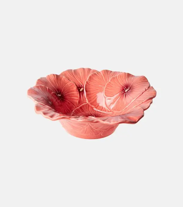 BORDALLO PINHEIRO Maria Flor Earthenware Salad Bowl - Pink