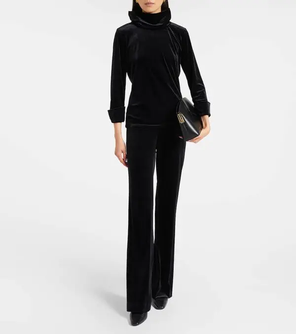 Dorothee Schumacher Velvet Turtleneck Top