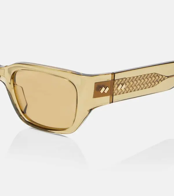 Bottega Veneta Intrecciato Rectangular Sunglasses