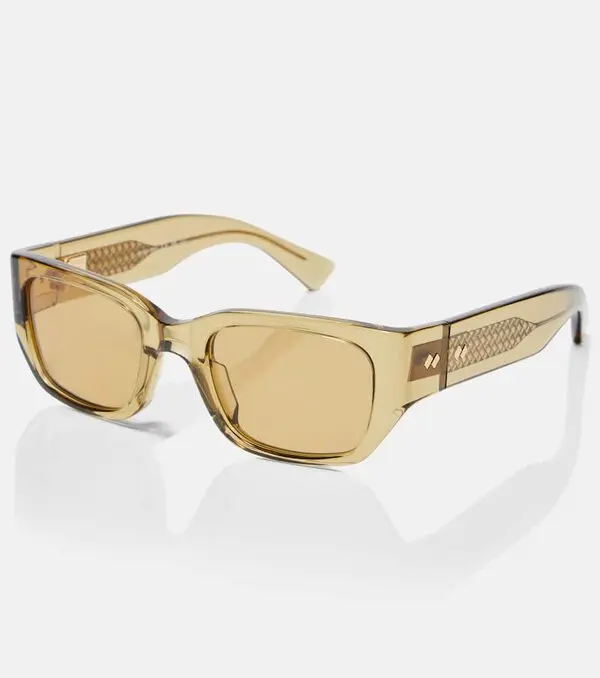 Bottega Veneta Intrecciato Rectangular Sunglasses