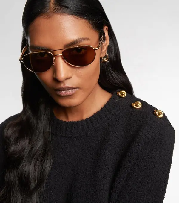 Bottega Veneta Aviator Sunglasses