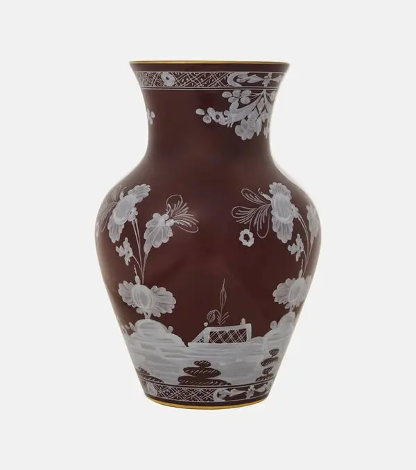 GINORI 1735 Oriente Italiano Ming Porcelain Vase - Brown