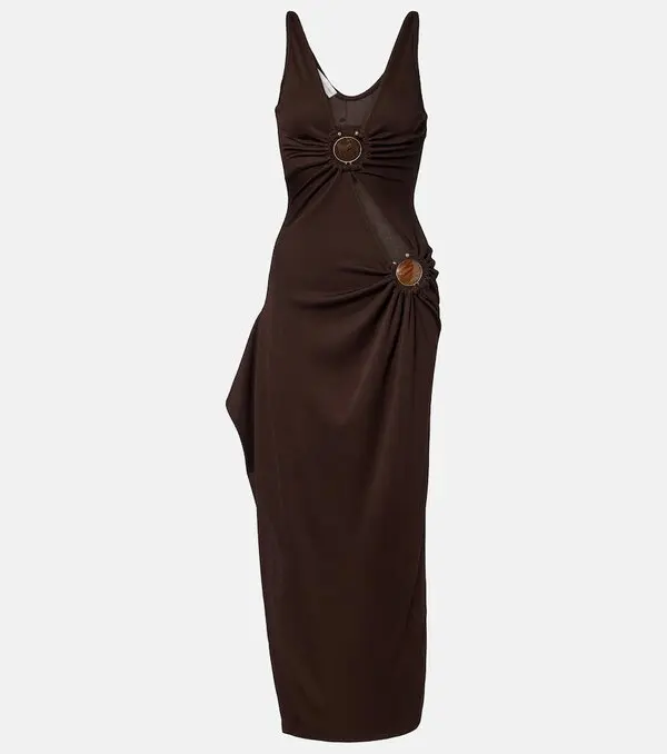 Christopher Esber Cascade Embellished Midi Dress