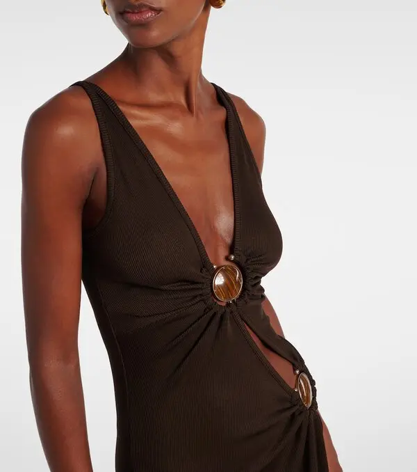 Christopher Esber Cascade Embellished Midi Dress