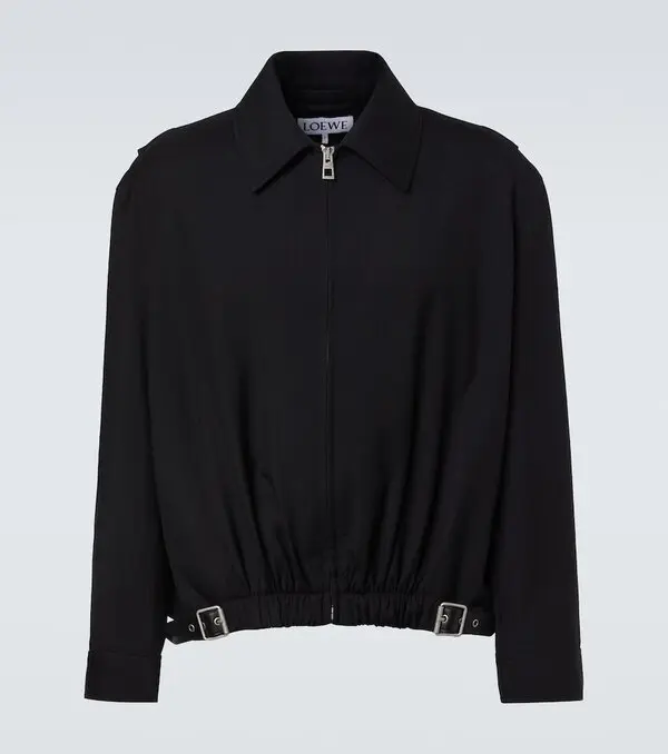 Loewe Belted Wool Blouson - Black