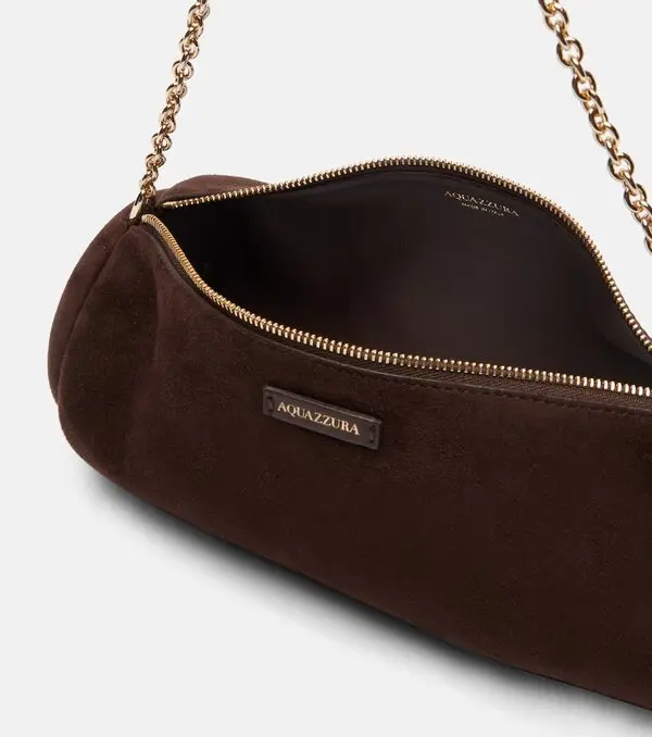 AQUAZZURA Mini Suede Shoulder Bag