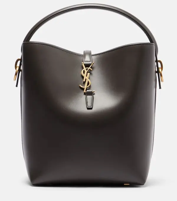 Saint Laurent Le 37 Cassandre Leather Bucket Bag