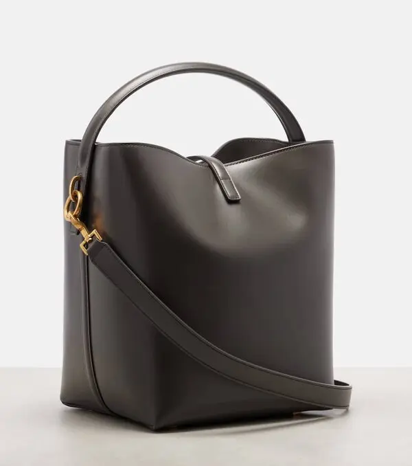 Saint Laurent Le 37 Cassandre Leather Bucket Bag