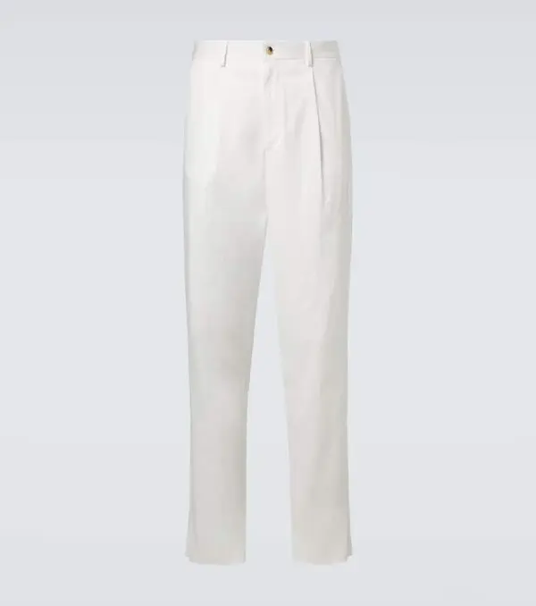 Giorgio Armani Cotton-blend Straight Pants