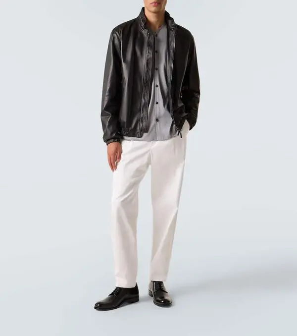 Giorgio Armani Cotton-blend Straight Pants