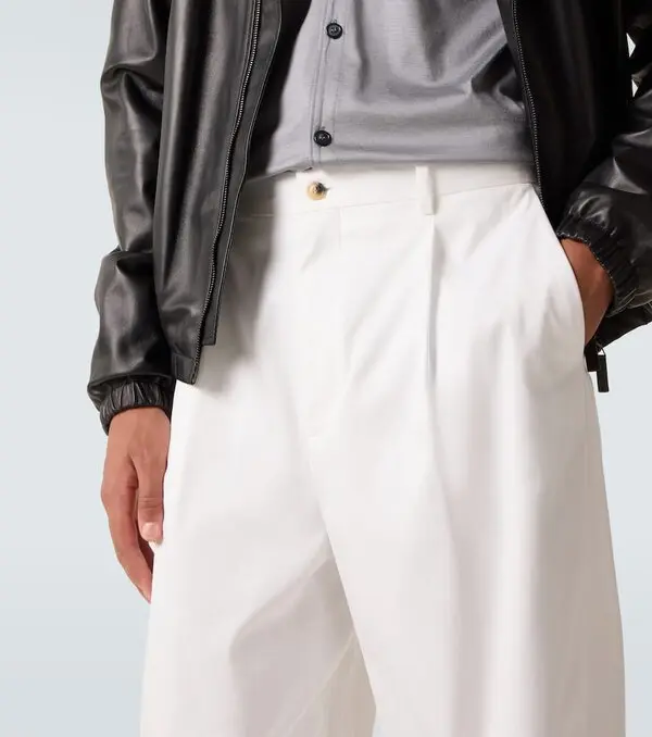 Giorgio Armani Cotton-blend Straight Pants
