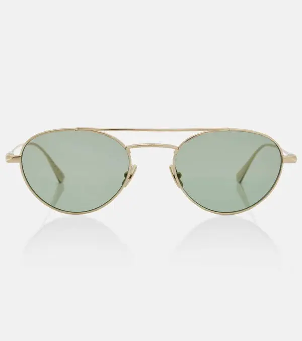 Saint Laurent Sl 97 Aviator Sunglasses - Gold