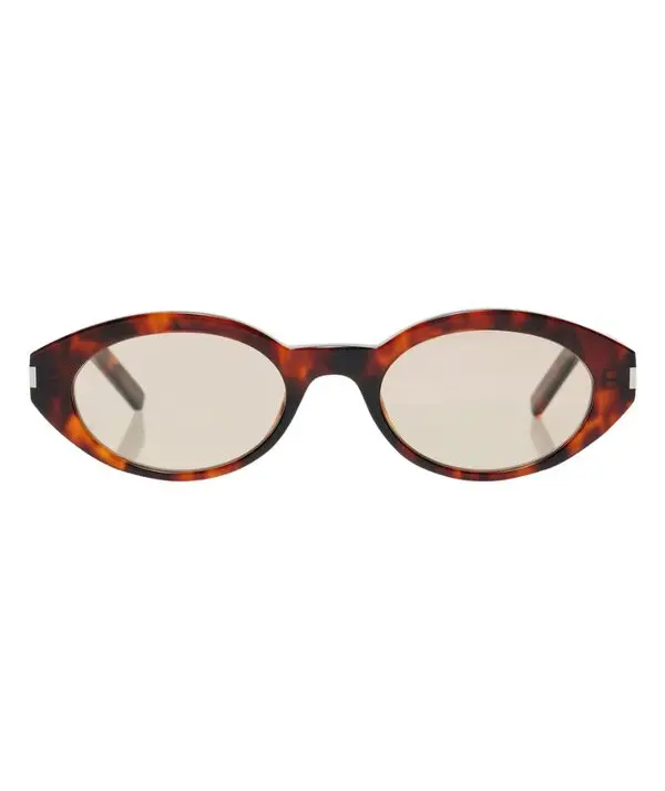 Saint Laurent 567 Oval Sunglasses - Brown