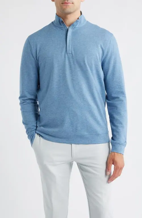 Johnnie-o Rubin Herringbone Quarter Zip - Maliblu