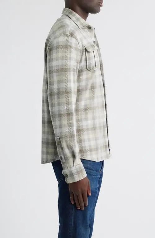Johnnie-o Marcelo Plaid Flannel Knit Button-up Shirt - Light Gray