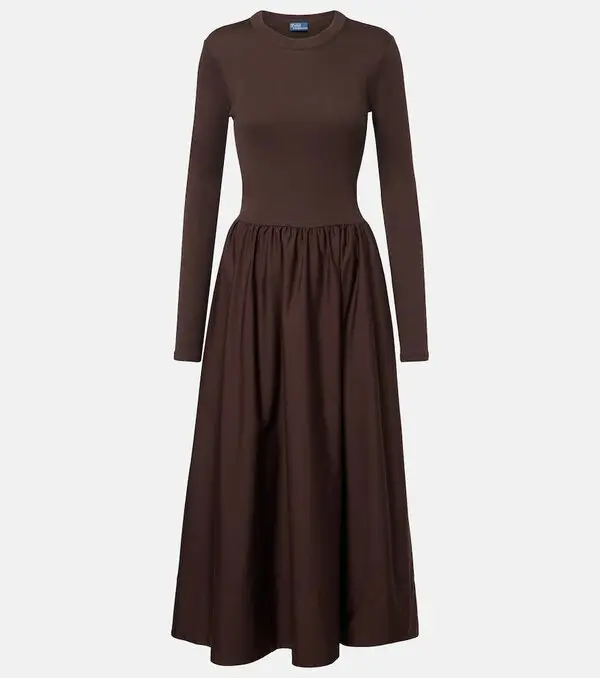 Polo Ralph Lauren Cotton Midi Dress - Brown