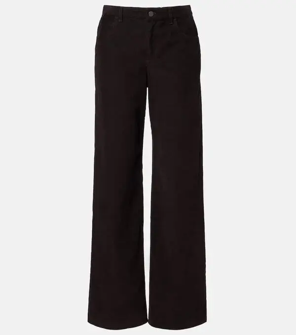 THE ROW Eglitta Cotton Corduroy Straight Pants - Brown