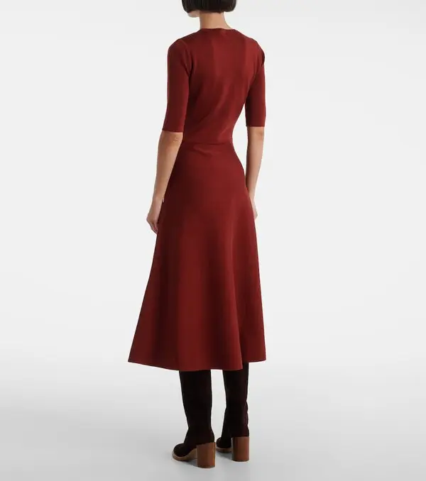 Gabriela Hearst Wool, Cashmere, And Silk Maxi Dress - Red