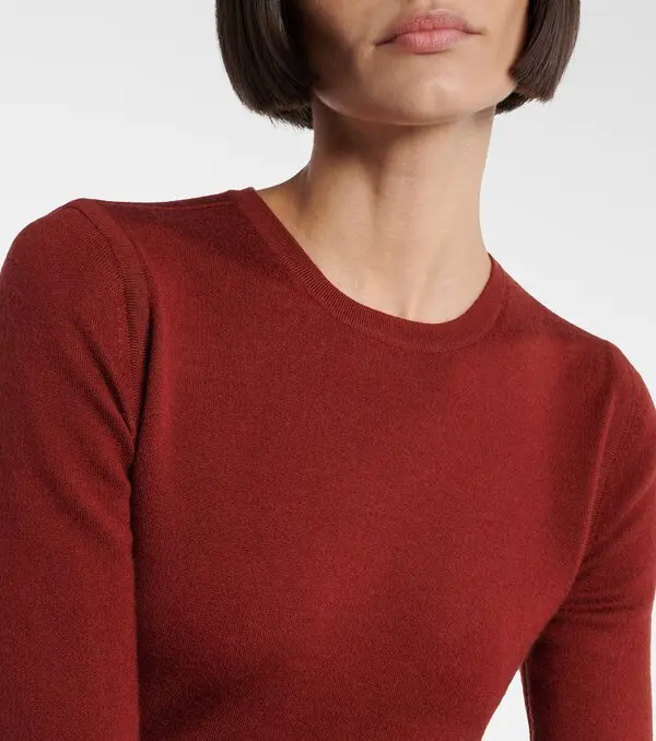 Gabriela Hearst Wool, Cashmere, And Silk Maxi Dress - Red