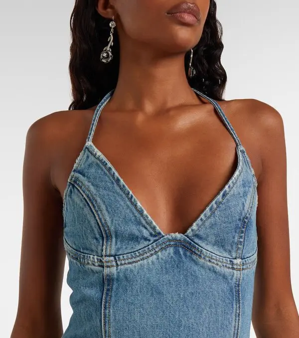 Blumarine Denim Maxi Dress
