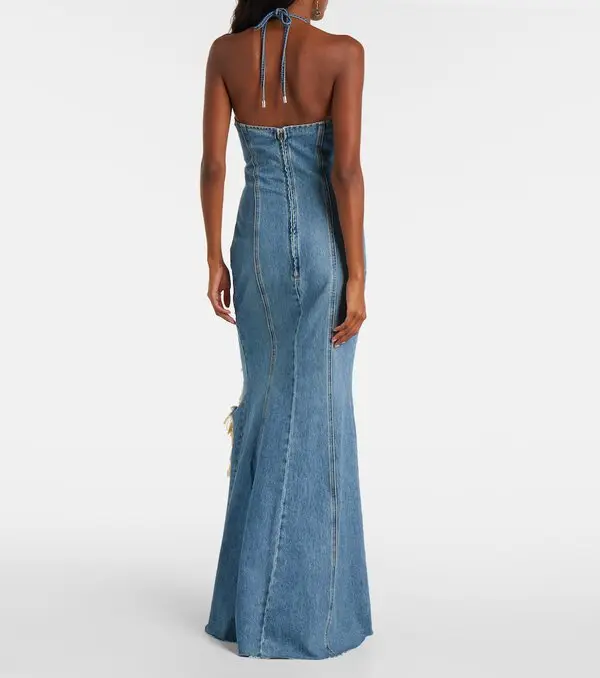 Blumarine Denim Maxi Dress