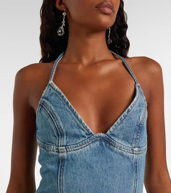 Blumarine Denim Maxi Dress