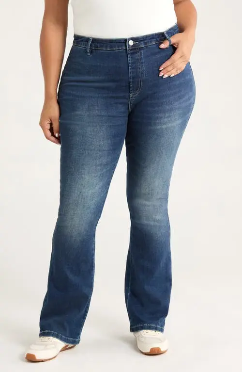 Lyssé Estelle High-waist Flare Jeans - Dark Midwash