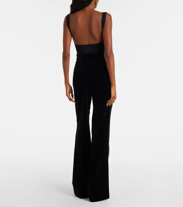 Costarellos Cotton Velvet Wide-leg Pants