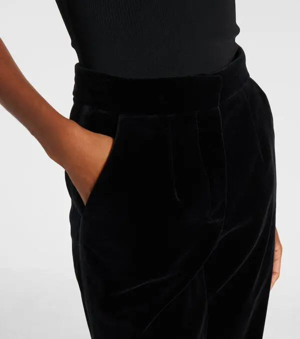 Costarellos Cotton Velvet Wide-leg Pants