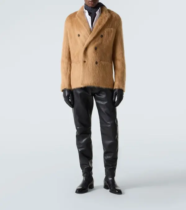 TOM FORD Cashmere, Mohair, And Silk Blazer - Beige