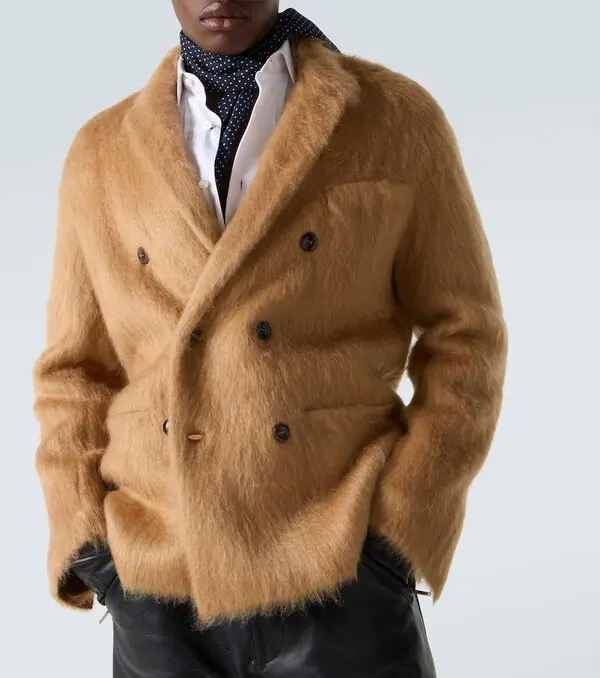 TOM FORD Cashmere, Mohair, And Silk Blazer - Beige