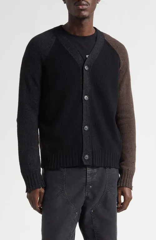 MAISON MARGIELA Distressed Wool Blend Cardigan