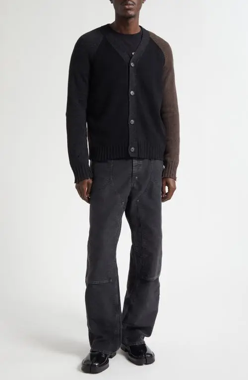 MAISON MARGIELA Distressed Wool Blend Cardigan
