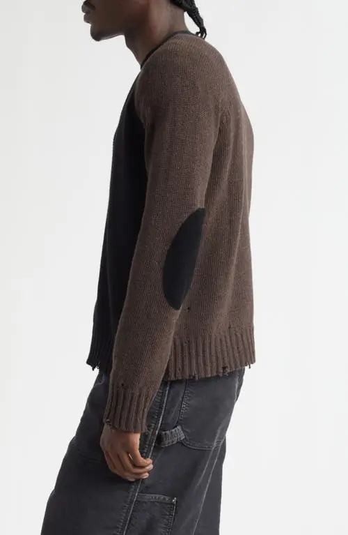 MAISON MARGIELA Distressed Wool Blend Cardigan