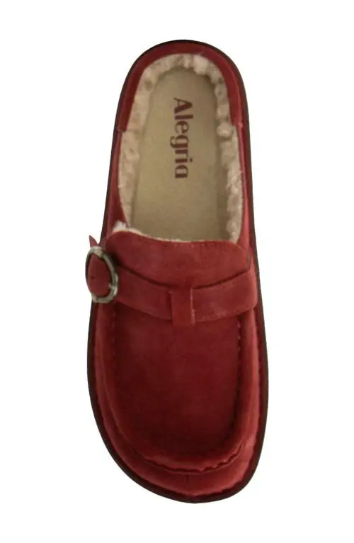 ALEGRIA Brigid Faux Fur Mule - Sangria