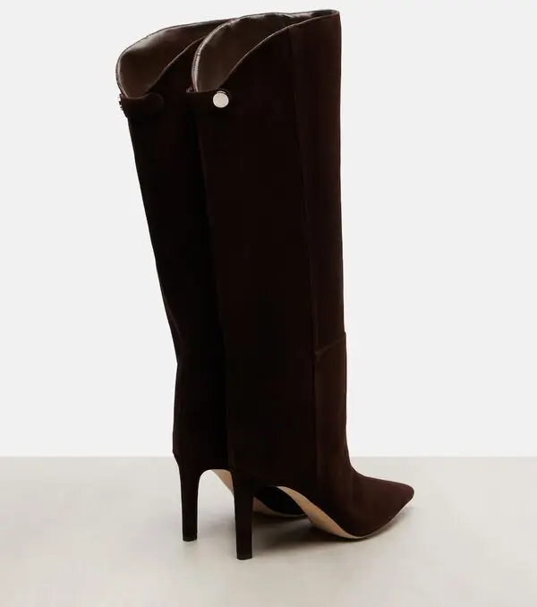 JIMMY CHOO Alizze 85 Suede Knee-high Boots - Brown