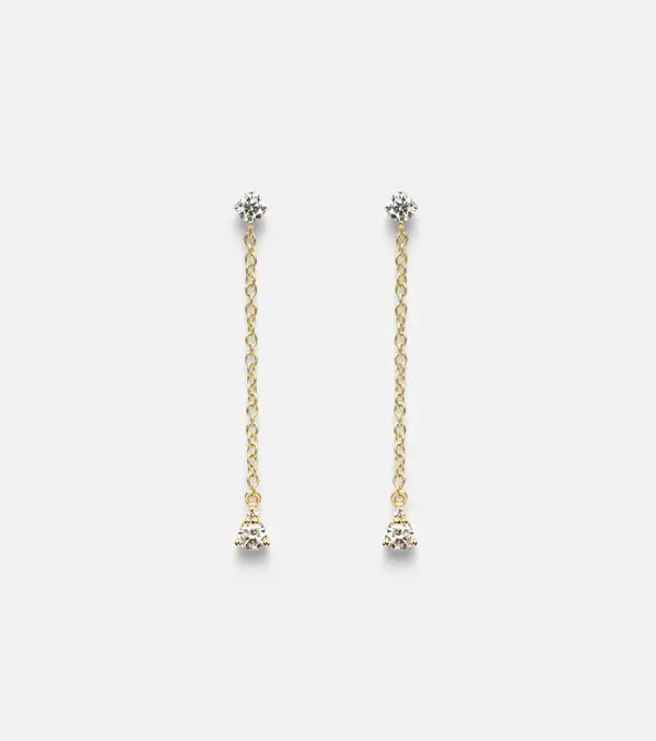 STONE AND STRAND Perfect Pear 14kt Drop Earrings With Diamonds - Gold