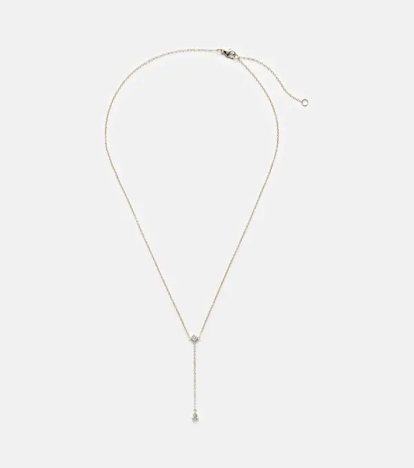 STONE AND STRAND Perfect Pear Diamond Lariat Necklace - Gold