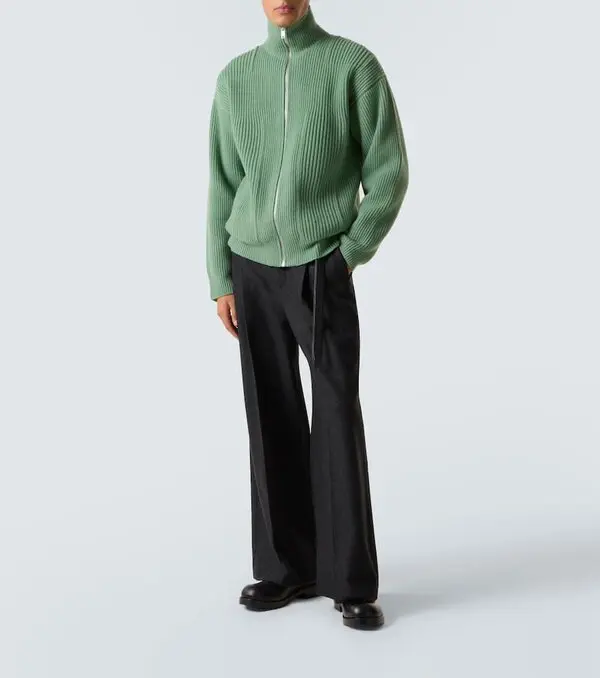 JIL SANDER Wool Zip-up Cardigan