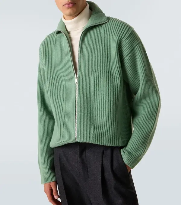 JIL SANDER Wool Zip-up Cardigan