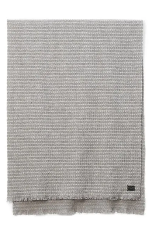 Rag & Bone Joni Recycled Wool Blend Waffle Scarf - Grey