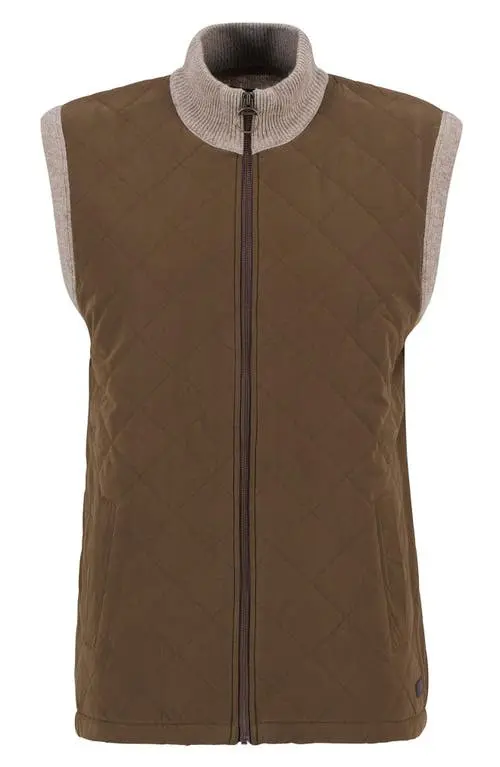 Barbour Shoveler Mixed Media Vest - Stone