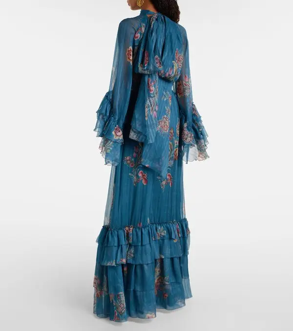 Etro Paisley Silk Chiffon Gown