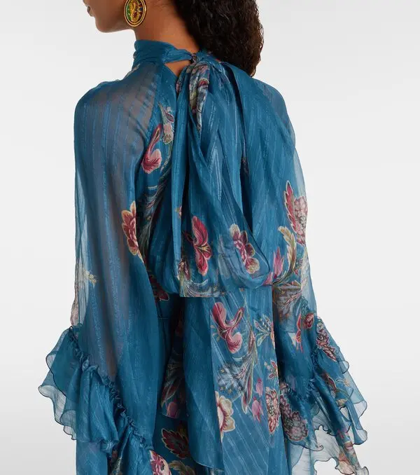 Etro Paisley Silk Chiffon Gown