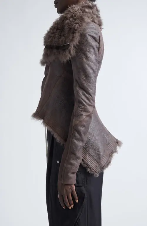 Rick Owens Sphinx Naska Genuine Shearling Moto Jacket