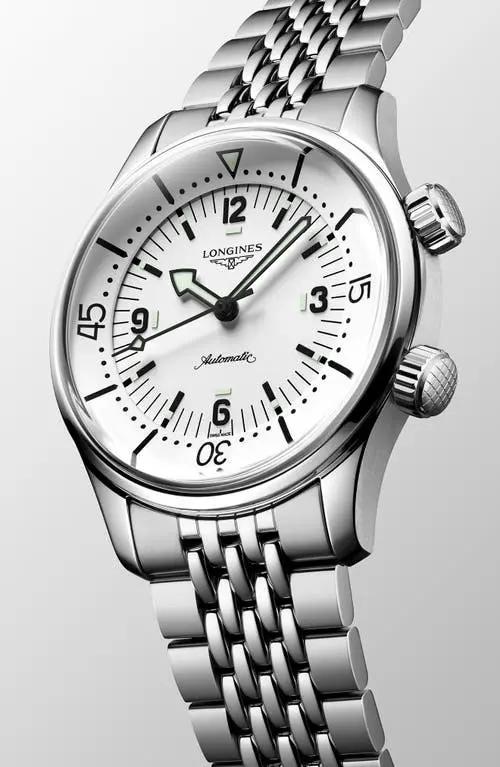 LONGINES Legend Diver Automatic Bracelet Watch - White