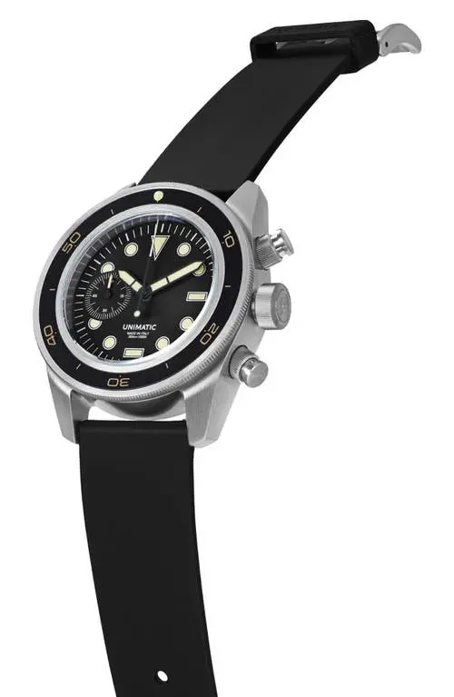 UNIMATIC Diving Heritage Chronograph Diving Watch - Black